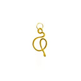d'ecolife Essentials Anhänger 'Q Letter' Damen Größe One Size gold
