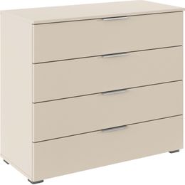 Schubkastenkommode Rauch "Sideboard Schubladenkommode AGORDO mit Dekor- oder Hochglanzfront", beige (beige (champagner)), B:93 H:81 T:42, Holzwerkstoff, Sideboards, Breite 93 cm mit 4 großen Schubladen für viel Stauraum MADE IN GERMANY