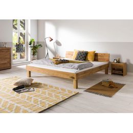 Bett Wildeiche 180x200x70 natur ge&ouml;lt TomMe #105