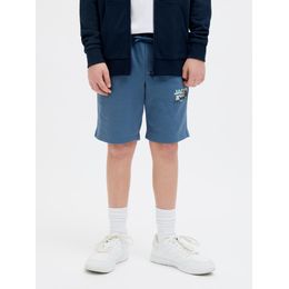 Jack & Jones Jungen Shorts "JPSTLUKE SWEAT SHORTS GMS JNR"oceanview detail:ss25, Gr. 128, JACK & JONES JUNIOR, unifarben, Web, Obermaterial: 70% Baumwolle, 30%