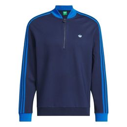 adidas Performance Sportsweatshirt 'Originals 3-Stripes 1/4 Zip' Herren Gr&ouml;&szlig;e XS blau / navy