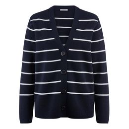 Peter Hahn - Strickjacke, blau, Gr. 42 / M - Schurwolle