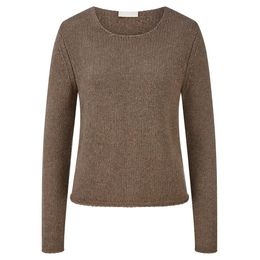 include - Rundhals-Pullover, beige, Gr. 42 / M - Schurwolle
