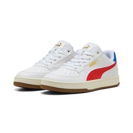 Sneaker Puma "CAVEN 2.0 RETRO JR", Jungen, Gr. 39, wei&szlig; (Puma wei&szlig;, for all time rot, gum), Synthetik, Schuhe Sneaker