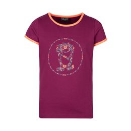 Trollkids Mädchen T-Shirt "GIRLS FLOWER TROLL T"mulberry, peach, Gr. 176, Obermaterial: 65% Baumwolle, 35% Polyester, Shirts