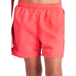 Badeshorts arena "FUNDAMENTALS arena LOGO JR BOXER R", Jungen, Gr. 128, N-Gr, lila (calypso coral, schwarz lila), Obermaterial: 100% Polyester, Badehosen