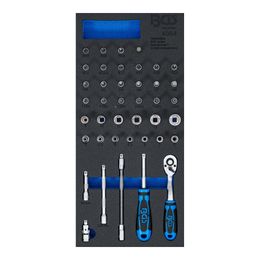 BGS-technic BGS Werkstattwageneinlage 1/3: Steckschl&uuml;ssel-Satz 6,3 mm (1/4 Zoll) 41 teilig ; BGS technic (4054)
