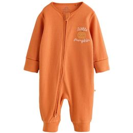 next Schlafanzug 'Little Pumpkin' Jungen Gr&ouml;&szlig;e 68 rostbraun / honig / wei&szlig;