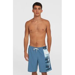 O`Neill Badehose O'NEILL "O'NEILL RETRO 19 SWIMSHORTS", Damen, Gr. S, N-Gr, blau (blau melted), Obermaterial: 100% Polyester, Badehosen Badehose