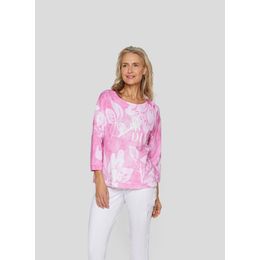 Rabe Damen 3/4-Arm-Shirtmandelbl&uuml;te, Gr. 48, bedruckt, gebl&uuml;mt, Jersey, Obermaterial: 47% Baumwolle, 47% Modal, 6% Elasthan, Shirts, mit floralen