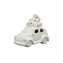 HOME STORY LED Auto weiß Steingut,Kunststoff Maße (cm): B: 14 H: 6,7 T: 11.2 » Möbel Kraft
