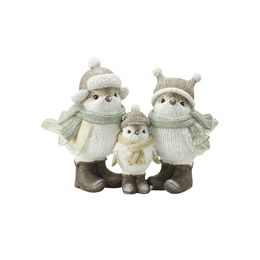 HOME STORY Wintervogelfamilie mehrfarbig Polyresin (Kunstharz) Maße (cm): B: 21,5 H: 15 » Möbel Kraft