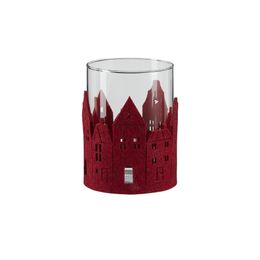 M&ouml;bel Kraft Windlicht rot Glas,Filz Ma&szlig;e (cm): H: 13 &Oslash;: 9.0 &raquo; M&ouml;bel Kraft