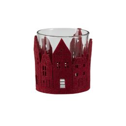 M&ouml;bel Kraft Windlicht rot Glas,Filz Ma&szlig;e (cm): H: 8 &Oslash;: 7.0 &raquo; M&ouml;bel Kraft
