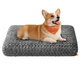 FEANDREA Hundebett, Hundekissen M-XXL,flauschige, Pl&uuml;sch, waschbar L