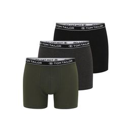 Tom Tailor Boxershorts Herren Größe S hellgrau / graumeliert / oliv / schwarz