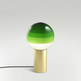 Marset Tischlampe Dipping Light S, grün/messing
