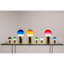 Marset Akku-Tischlampe Dipping Light, grün/messing