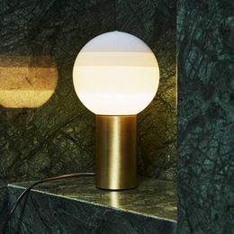 Marset Tischlampe Dipping Light M, wei&szlig;/messing