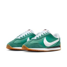 Sneaker Nike Sportswear "Pacific", Gr. 36,5, evergrün aura, weiß, schwarz, total orange, Leder, Textil, Sportlich, Schuhe
