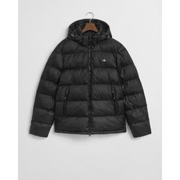 Steppjacke Gant "ACTIVE CLOUD JACKET", Herren, Gr. L, schwarz, Web, Obermaterial: 100% Polyester. Futter: 100% Polyamid. Wattierung: 100% Polyester, regular fit hüftlang, Jacken, regular fit, abnehmbare Kapuze, 2-Wege-Reißverschluss