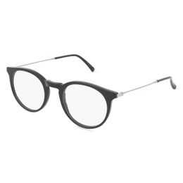 Fielmann MC 638 CL Brille Unisex | Fassung: Vollrand, Panto, Schwarz Silber