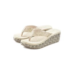 Venice Beach Badezehentrenner 'Sandale, Pantolette' beige Gr. 39 für Damen