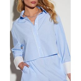 Milan Kiss 2tlg. Outfit in Hellblau/ Weiß - 62% | Größe M | Shorts