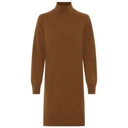 Strickkleid Gant "SUPERFINE LAMBSWOOL KNIT", Damen, Gr. M, N-Gr, warm khaki, Strick, Obermaterial: 100% Wolle, ca. Mitte Knie, Rippbündchen, Kleider, Winterkleid, relaxed fit, Rollkragen, aus reiner Wolle