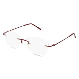 Fielmann BD 464 MOD CL Brille Damen | Fassung: Randlos, Butterfly, Burgunder Matt