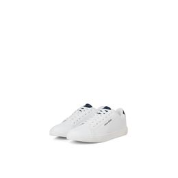 Jack & Jones JACK & JONES Herren Sneaker "JFWBOSLEY", Gr. 41weiß, navy, Lederimitat, Schuhe, mit heller Laufsohle