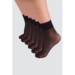 Feinsocken YSABEL MORA, Damen, schwarz, Materialmix, Socken, elastisches B&uuml;ndchen
