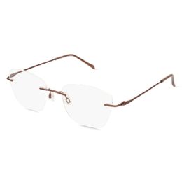 Fielmann BD 464 MOD CL Brille Damen | Fassung: Randlos, Butterfly, Braun Matt