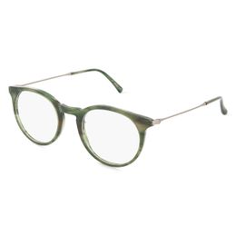 Fielmann MC 638 CL Brille Unisex | Fassung: Vollrand, Panto, Grün Silber
