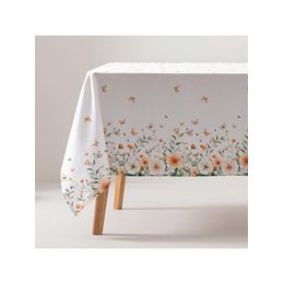 GAMUSI Tischdecke "Lavina" in Orange/ Grün - 40% | Größe 160x200 cm |