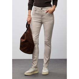 Stoffhose Street One "Style York", Damen, Gr. 42, L&auml;nge 32, schwarz moonstone sand, Web, Obermaterial: 79% Viskose, 18% Nylon, 3% Elasthan, unifarben, regular fit lang, Hosen Stoffhose, mit Taschen
