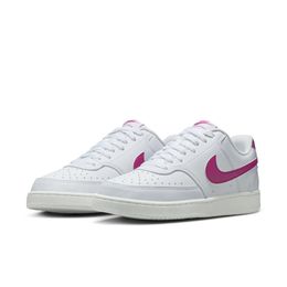 Sneaker Nike Sportswear "Court Vision Low Next Nature", Gr. 36,5, cactus flower, cactus flower, weiß, sail, Synthetik, Schuhe Skaterschuh Sneaker low, Design auf den Spuren des Air Force 1