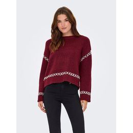 Only Pullover in Bordeaux - 37% | Größe L | Damen-pullover-cardigans
