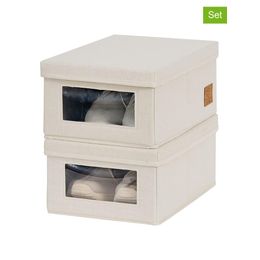 STORE IT! STORE IT 2er-Set: Ordnungsboxen ''Premium'' in Creme - (B)34 x (H)15 x (T)23 cm - 15% | Kisten-koerbe