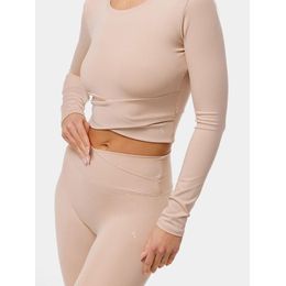 Carpatree Trainingsshirt "Crossover" in Beige - 33% | Gr&ouml;&szlig;e L | Damen-outdoor-tops-shirts