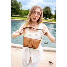Christian Laurier Leder-Umhängetasche "Selah" in Camel - (B)22 x (H)13 x (T)6 cm - 79% | Damen-taschen