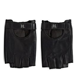 K by KARL LAGERFELD Karl Lagerfeld Handschuhe - K/MONOGRAM FINGERLOSE HANDSCHUHE - Gr. S - in Schwarz - f&uuml;r Damen