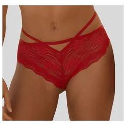 Panty s.Oliver "Alice", Damen, Gr. 32/34, rot, Microtouch, Spitze, Obermaterial: 88% Polyamid, 12% Elasthan, körpernah, Unterhosen, mit aufregender Bänder-Optik
