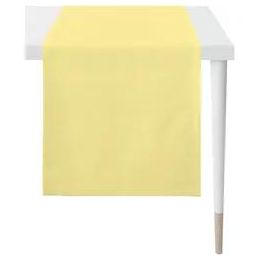 Tischläufer Apelt "4362 Rips-Uni", gelb, B:45cm L:135cm, Baumwolle, Polyester, Tischdecken, UNI-BASIC