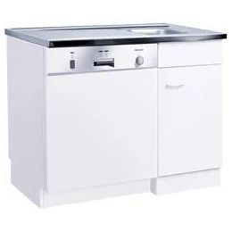 Spülenschrank KOCHSTATION "KS-Elster", weiß, B:100cm T:60cm, Holzwerkstoff, Schränke, Spülzentrum für Geschirrspüler, ohne Front B/H/T: ca. 100/85/60 cm