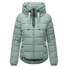 Steppjacke Navahoo "Amayaa", Damen, Gr. M (38), grün (hellmint), Oberstoff: 100% Polyester, Futter: 100% Polyester, Wattierung: 100% Polyester, Ärmelfutter: 100% Polyester, modisch, figurumspielend hüftbedeckend, hoch geschlossener Ausschnitt, Langarm Ärmel ohne Ärmelschlitz Rippstrickbündchen, Jacken, stylische Damen Winterjacke mit coolen Applikationen