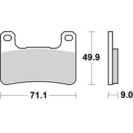 Brembo Bremsbelagsatz, Scheibenbremse vorne rechts links Silber f&uuml;r KAWASAKI MOTORCYCLES SUZUKI 07SU27SR