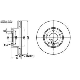 ATE Bremsscheibe vorne rechts links bel&uuml;ftet 295,0mm f&uuml;r DAIMLER JAGUAR JLM1305 24.0123-0108.1