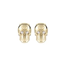 Philipp Plein Jewellery Ohrring '3D SKULL' Herren Gr&ouml;&szlig;e XS/XXL gold