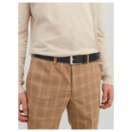 Jack & Jones Ledergürtel JACK & JONES "JACSTOCKHOLM LEATHER BELT NOOS", Damen, Gr. 90, schwarz, Büffelleder, unifarben, casual, Gürtel